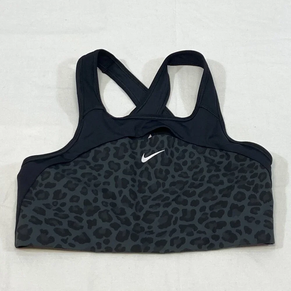 Nike | Intimates & Sleepwear | Nike Drifit Leopard Print Swoosh Sports ...